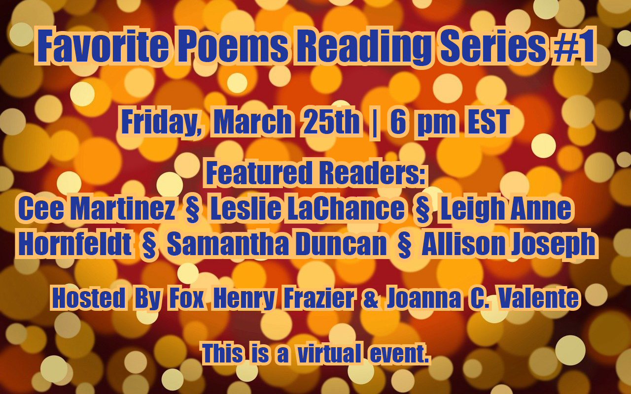 Favorite Poems Reading Series – Agape Editions